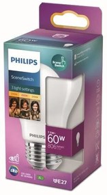 Philips 8719514263963 LED SceneSwitch žárovka 8-5-2W/60W 806-320-80lm E27 2700-2500-2200K 220-240V A60 FR