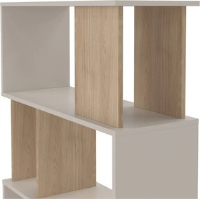 Krémová knihovna v dekoru dubu 80x173,5x29,5 cm Maze – Tvilum