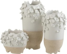 Keramická váza s květy sasanky Anemone - Ø22*38 cm
