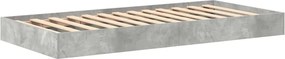 Knihovna postel Betonově šedá 75 x 190 cm Kompozitní dřevo 3335756
