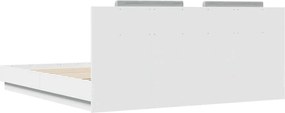 Rám postele s čelem bílý 160 x 200 cm kompozitní dřevo 3209905