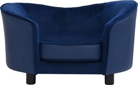 Pohovka pro psy modrá 69 x 49 x 40 cm plyš a umělá kůže 171034