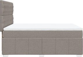 Box spring postel s matrací taupe 160x200 cm textil 3294030
