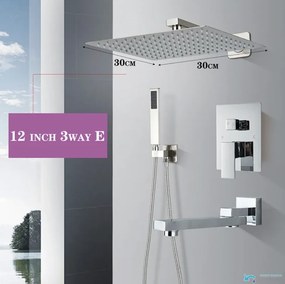 Podomítkový sprchový panel EYN PT04042 s LED osvětlením ve více barevných provedeních — Flexibilní — 40 cm