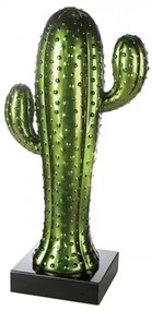 Stylová dekorace Šťastný kaktus na mramorovém podstavci 60cm