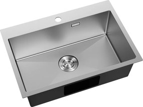 Mexen Solix, 1-komorový nerezový dřez 650 x 450 mm, broušená ocel, 6403651000-01