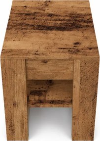 konfereční stolek, s odkládací policí, dřevo, 56x54x46 cm, staré dřevo, Dekorino KS20260010