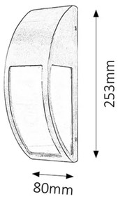 Rabalux 8269 - Venkovní nástěnné svítidlo GENOVA 1xE27/40W/230V IP44