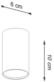 Stropní svítidlo Lagos, 1x černé kovové stínítko, (10 cm)