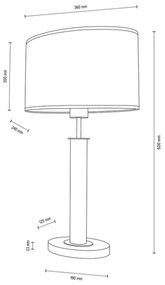 Spot-Light 7017400211535 - Stolní lampa MERCEDES 1xE27/40W/230V dub