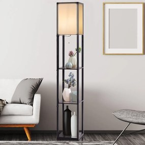 Costway 3-úrovňová stojací lampa Police Moderní stojací lampa