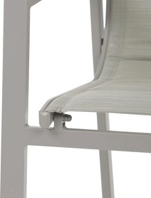 Zahradní židle FIORETTA - béžový textil, béžový hliník, dub