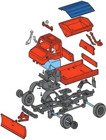 SEVA Stavebnice Monti System MS 18 Communal Mercedes Unimog / 1:48 / o