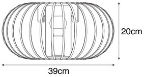 Designová nástěnná lampa bílá 39 cm - Johanna