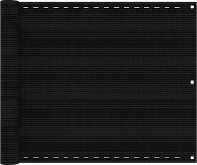 vidaXL Balkónová zástěna 75 x 300 cm HDPE [310836] Barva: Černá