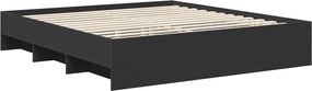 Rám postele s čelo Černá 180 x 200 cm Kompozitní dřevo 3408824