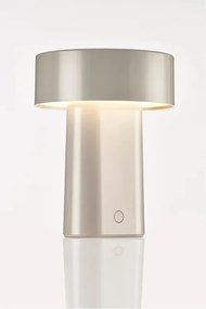 Šedobéžová plastová LED stolní lampa (výška 18 cm) Oblong – Zone