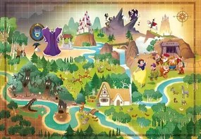 Clementoni PUZZLE Story Maps: Sněhurka / 1000 dílků / od 14 let