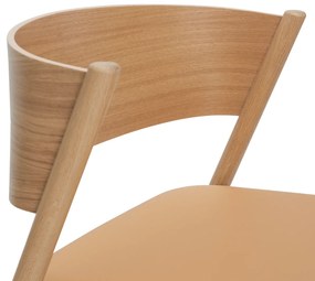 HÜBSCH Dřevěné křeslo OBLIQUE světlé 331605