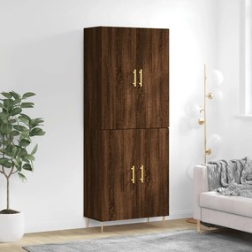 Skříň highboard hnědý dub 69,5 x 34 x 180 cm kompozitní dřevo,  3195674