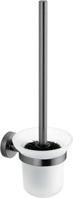 kielle Oudee - WC štětka nástěnná s držákem, matné sklo/gun grey 40502037