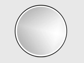 In-Design Zrcadlo RoundLine premium - černý matný rám, s LED osvětlením Vypínač: S vypínačem, Průměr zrcadla (mm): 1000
