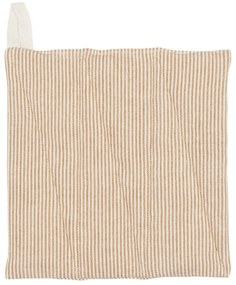 Ib Laursen Bavlněná chňapka Matilde / Brown Stripes, hnědá barva, textil