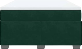 Box spring postel s matrací tmavě zelená 160x200 cm samet 3285296