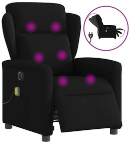 Elektrické masážní polohovací křeslo černé textil 3303126