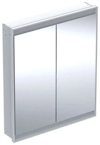 Geberit ONE - Zrcadlová skříňka s LED osvětlením, 75x90x15 cm, 2 dvířka, vestavná, bílá 505.802.00.2