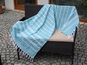 Plážová osuška FARAO 90 x 180 cm, tyrkysová, 70% bavlna | 30% polyester