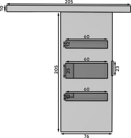 ADRK Furniture Posuvné nástěnné dveře DESIO 76