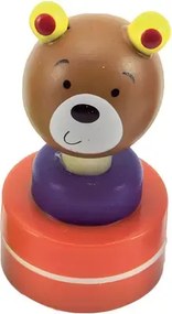 TEDDIES Dřevěné razítko zvířátko s víčkem / 5 druhů / dřevo, plast / 6