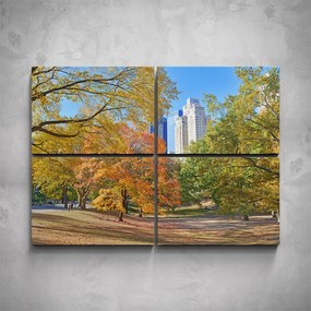 4-dílný obraz - Podzimní New York - PopyDesign