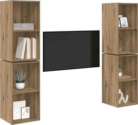 Sestava TV skříněk 4 ks Artisanový dub Kompozitní dřevo 3393563