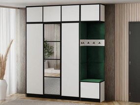 Šatní skříň s nástavcem EDEN 14 bílý + zelený