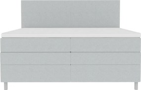 Čalouněná postel boxspring CARINA 140x200 cm světle šedá Matrace: Matrace Bonell pružinová