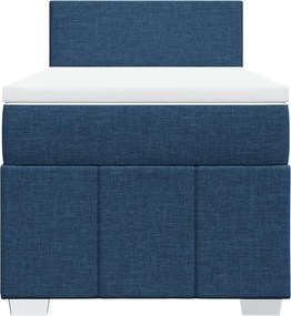 Box spring postel s matrací modrá 90x200 cm textil 3289250