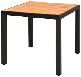 vidaXL Zahradní stůl hnědý 80 x 80 x 74 cm hliník a WPC