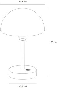 Nordlux - LED Stmívatelná nabíjecí stolní lampa ELLEN LED/2,8W/3,7V IP44 bílá