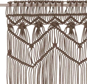 Macramé závěs taupe 140 x 240 cm bavlna 323982
