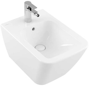 Villeroy & Boch Finion - Závěsný bidet s přepadem, 375x560 mm, s CeramicPlus, Stone White 446500RW