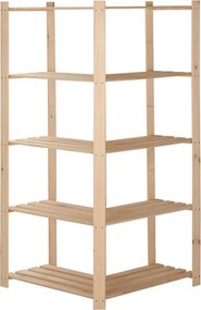 5patrový úložný regál rohový 82,5x82,5x170 cm masivní borovice 327323