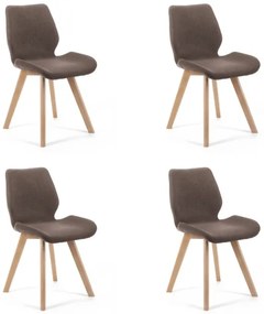 Set čtyř jídelních židlí SJ.0159 hnědé