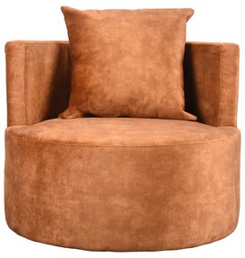 LABEL51 Sametové křeslo EVY oranžové 75 cm FU-88.002