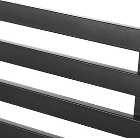 Outsunny zahradní lavička pro 2 osoby s nosností 240 kg - venkovní a vnitřní nábytek 127 x 58 x 82 cm černá