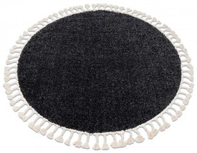 Dywany Łuszczów, Kusový koberec Berber 9000 grey kruh, 120x120 (průměr) kruh, šedá, obývací pokoj