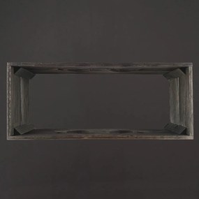 AMADEA Dřevěný obal na truhlík tmavý s ptáčky, 52x21,5x17cm, český výrobek