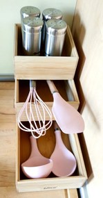5Five® Bambusové organizéry, úložné boxy do šuplíku, sada 3ks - TSX3 38 x 30 x 15 cm