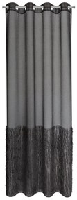 ZÁCLONA NA KROUŽCÍCH MARGARET2 140X250 CM ČERNÁ